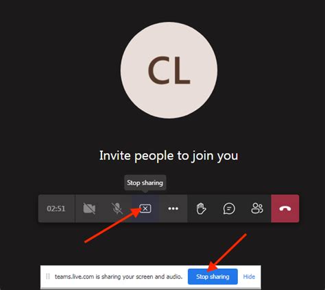 Sharing Screen On Teams