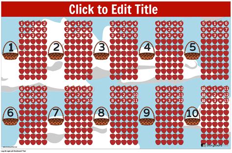 Plakat For Tilleggsdiagrammer Med Epler Tema Storyboard