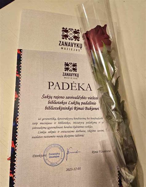 „ačiū kas esi“ Šakių rajono savivaldybės viešoji biblioteka
