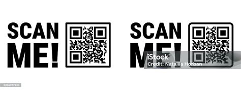 Scan Me Frame Set Qr Code Mockup Mobile Payment And Identity Stock Illustration Download Image