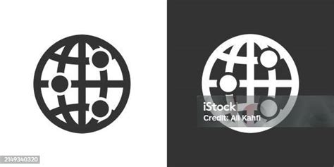 지구 행성 네트워크 글리프 단색 아이콘입니다 데이터 전략 계획 연구 입체 아이콘 모음을 포함합니다 벡터 일러스트 레이 션입니다