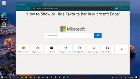How To Hide Show Favorite Bar In Edge Chromium