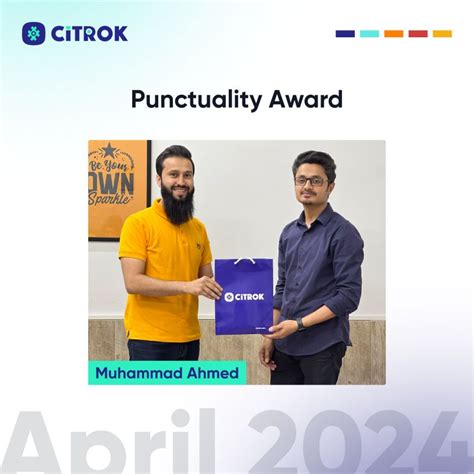 Citrok On Linkedin Citrok Punctualityaward Ontimeeverytime Teamplayer Congratulations