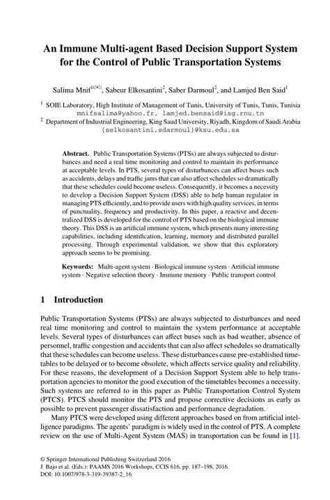 Pdf An Immune Multi Agent Based Decision Support System For The