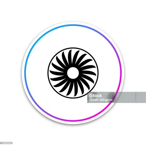 환풍기 기호 아이콘 흰색 배경에 고립입니다 환기 기호입니다 화이트 원 버튼입니다 벡터 일러스트 레이 션 개념에 대한 스톡 벡터