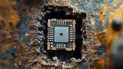 A Macro Perspective Of A Unique Tracking Chip Embedded In A Raw