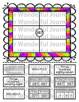 Place Value Forms By Our Wonderful Journey TPT