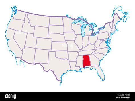 Alabama On Us Map