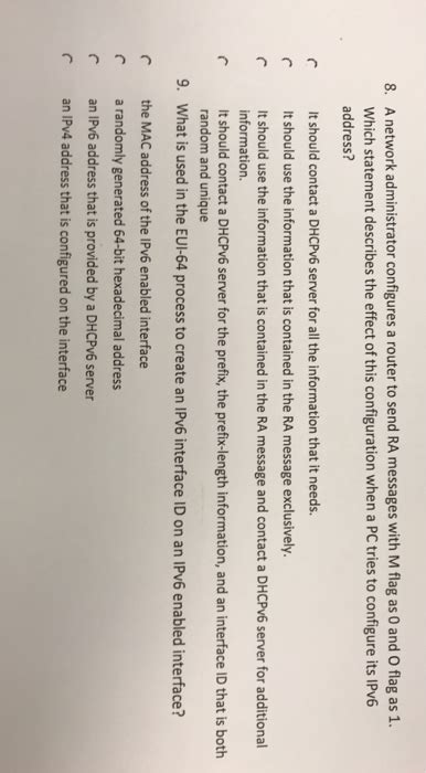 Solved A Network Administrator Configures A Router To Send