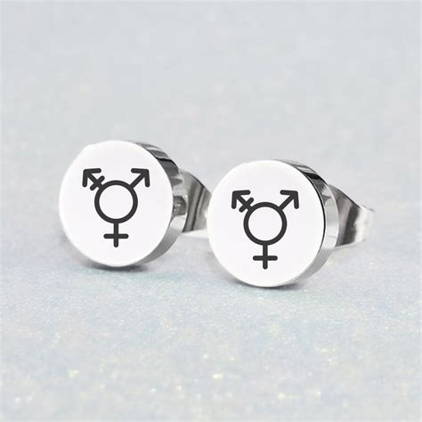 Transgender Stud Earrings Transgender Jewellery Transgender Pride