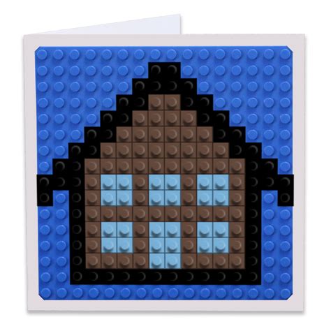 House Pixel Art Build On Greeting Card Brik