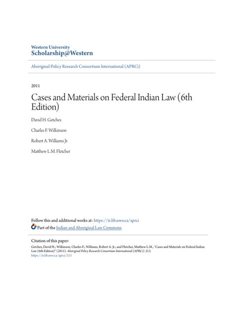 Indian Law Pdf Tribal Sovereignty In The United States Indian