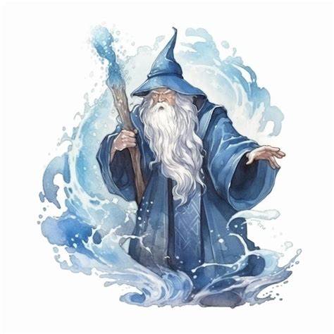 Premium Ai Image A Close Up Of A Wizard With A Staff In A Body Of