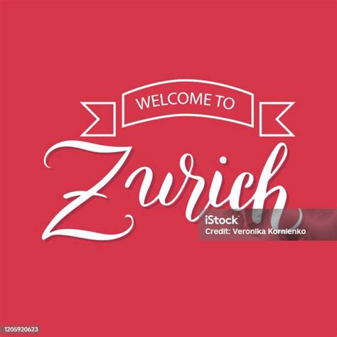 취리히 텍스트 엽서에 오신 것을 환영합니다 여행사 타이포그래피 배너 기념품 자석 티셔츠 포스터 디자인 벡터 Eps 10 관광에 대한 스톡 벡터 아트 및 기타 이미지 Istock