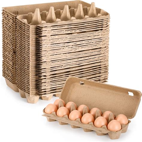 Nuenen 200 Pcs Paper Egg Cartons 2 X 6 Style Lightweight