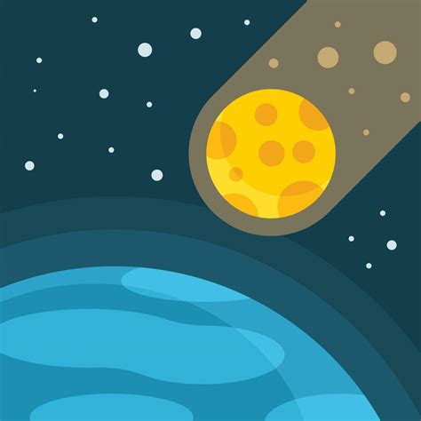 Falling Meteorite Isolated Background 23802641 Vector Art At Vecteezy