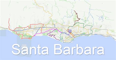 Santa Barbara Bike Map Santa Barbara Full Day 7 Speed Bike Rental