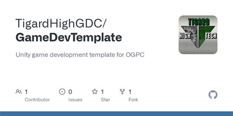 GitHub TigardHighGDC GameDevTemplate Repository Template For Unity Game Development