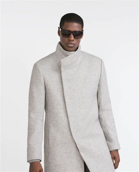 Funnel Collar Coat Coats And Trench Coats Man Zara Man Trench