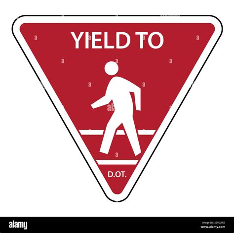 Traffic Sign Yield To Pedestrians Stock Vector Image And Art Alamy