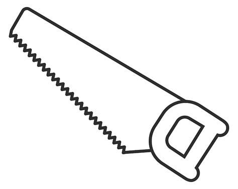 Icône De Scie à Main Outil De Coupe De Bois Symbole De Bûcheron