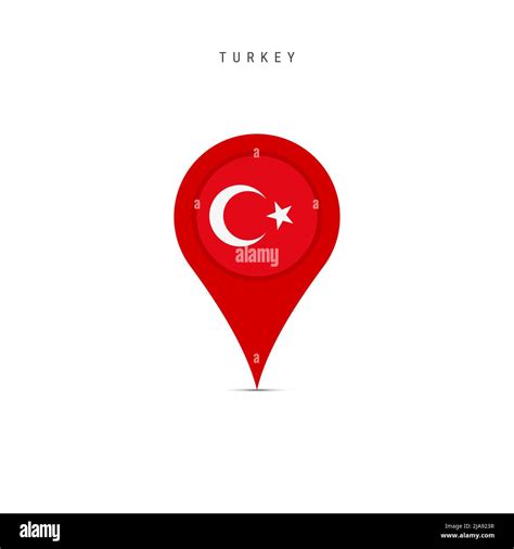 Teardrop Map Marker With Flag Of Turkey Turkish Flag Inserted In The Location Map Pin Flat