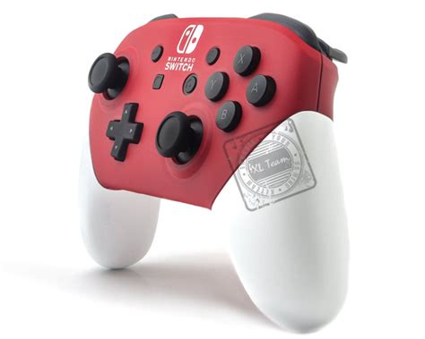 Custom Red And White Nintendo Switch Pro Controller