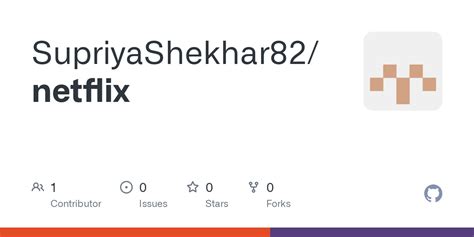 GitHub SupriyaShekhar Netflix