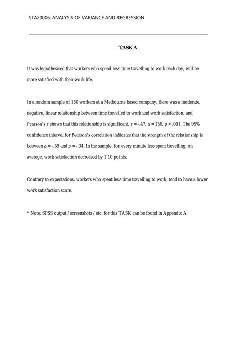 Assignment 2 Sta20006 Analysis Of Variance And Regression Swinburne Thinkswap