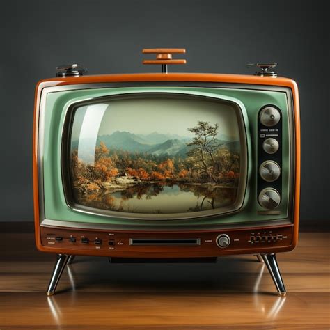 Premium Photo Monochrome Classic Television On The Table