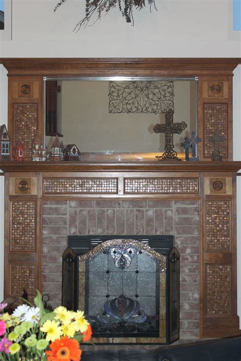 Stained Glass Fireplace Mantle Awesome Idea Glass Fireplace