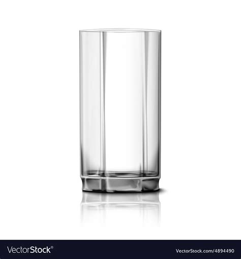 Realistic Glass Isolated On White Royalty Free Vector Image