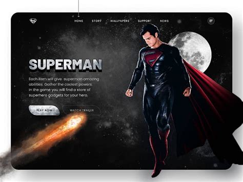 Superman Landing Page By Dazzler Software On Dribbble