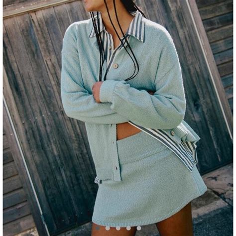 Free People Dresses Nwt Free People Ameena Sweater Knit Skort Set