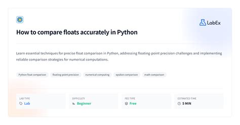How To Compare Floats Accurately In Python Labex