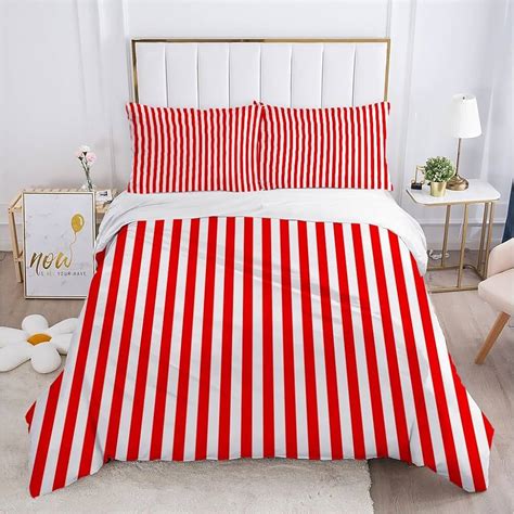 Red And White Bedding Collections Scacco 50 Recycled Cotton Bed Set