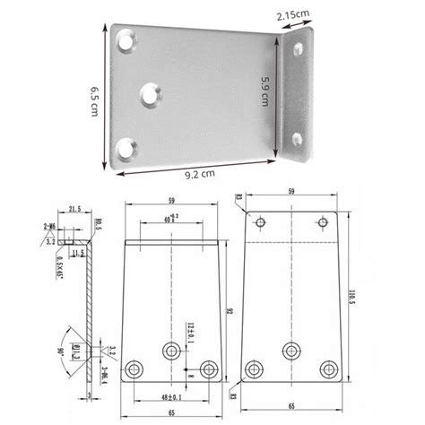 Palmat Door Closer Parallel Arm Bracket Mount Plate Aluminum Finish Re