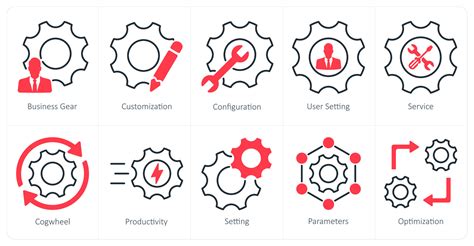 A Set Of 10 Settings And Configuration Icons As Business Gear Customization Configuration