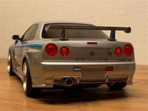 Exhaust For Nissan Gt R R34 Nismo Tamiya Tt 02 Free 3d Print Model