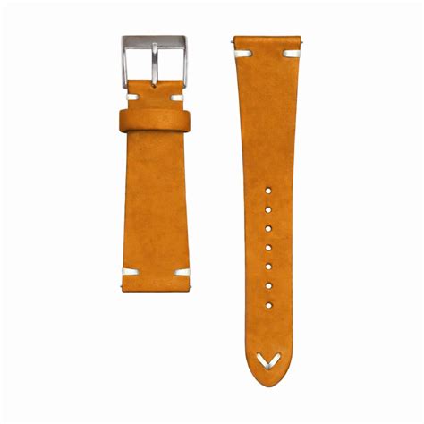 Tuscan Yellow Leather Watch Strap Fantini Pelletteria