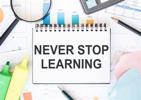 Premium Photo Never Stop Learning Written Message On White Desk