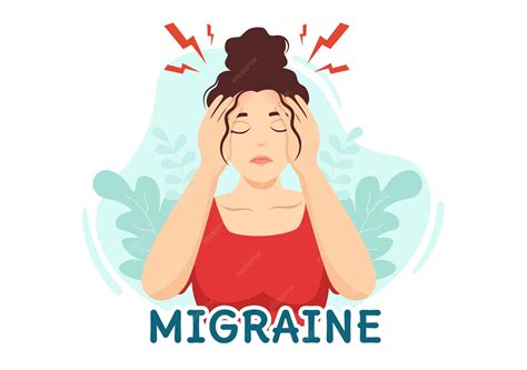 Premium Vector Migraine Vector Illustration People Suffers From