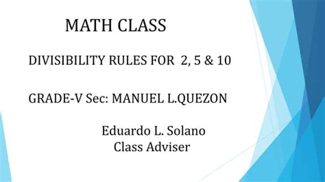 Presentation1pptx Divisibility Rules Grade 5 Pptx