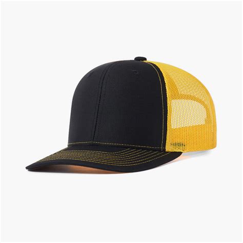 Blank And Custom 6 Panel Mid Profile Structured Trucker Hat Wholesale