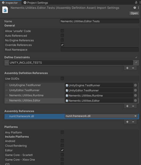 How To Setup Asmdef So It Doesnt Cause Compile Errors When Nunit Test Runner Is Not Available