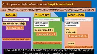 PYTHON READ WORDS FROM STRING PPT