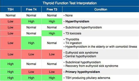 Thyroid Function Test Interpretation Medizzy
