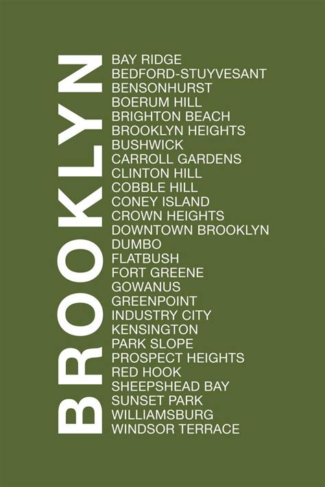 Laminated Neighborhoods Brooklyn Astoria Brooklyn Heights Dumbo