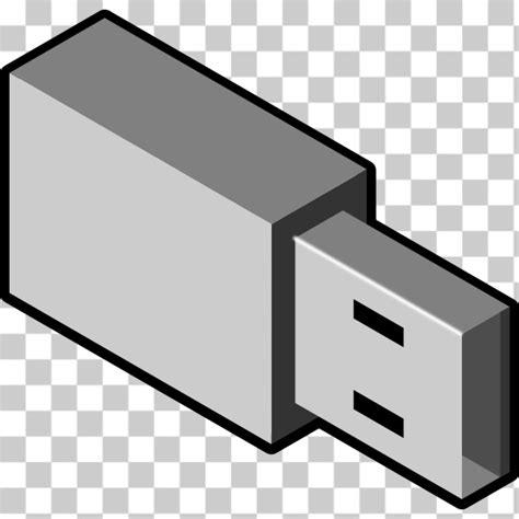 Free SVG Vector Illustration Of Grayscale Small USB Memory Stick