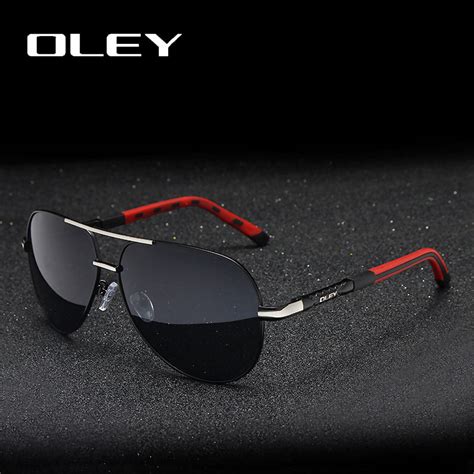 Oley Mens Aluminum Polarized Sunglasses Classic Pilot Coating Lens